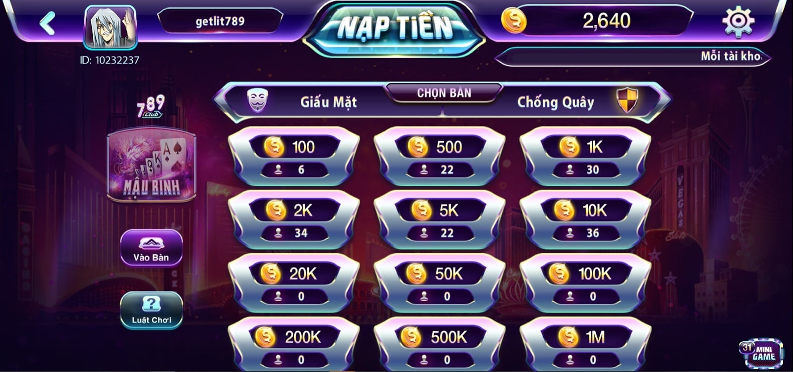 789 Club - Cách Chơi Game Bài Mậu Binh Online Đỉnh Nhất